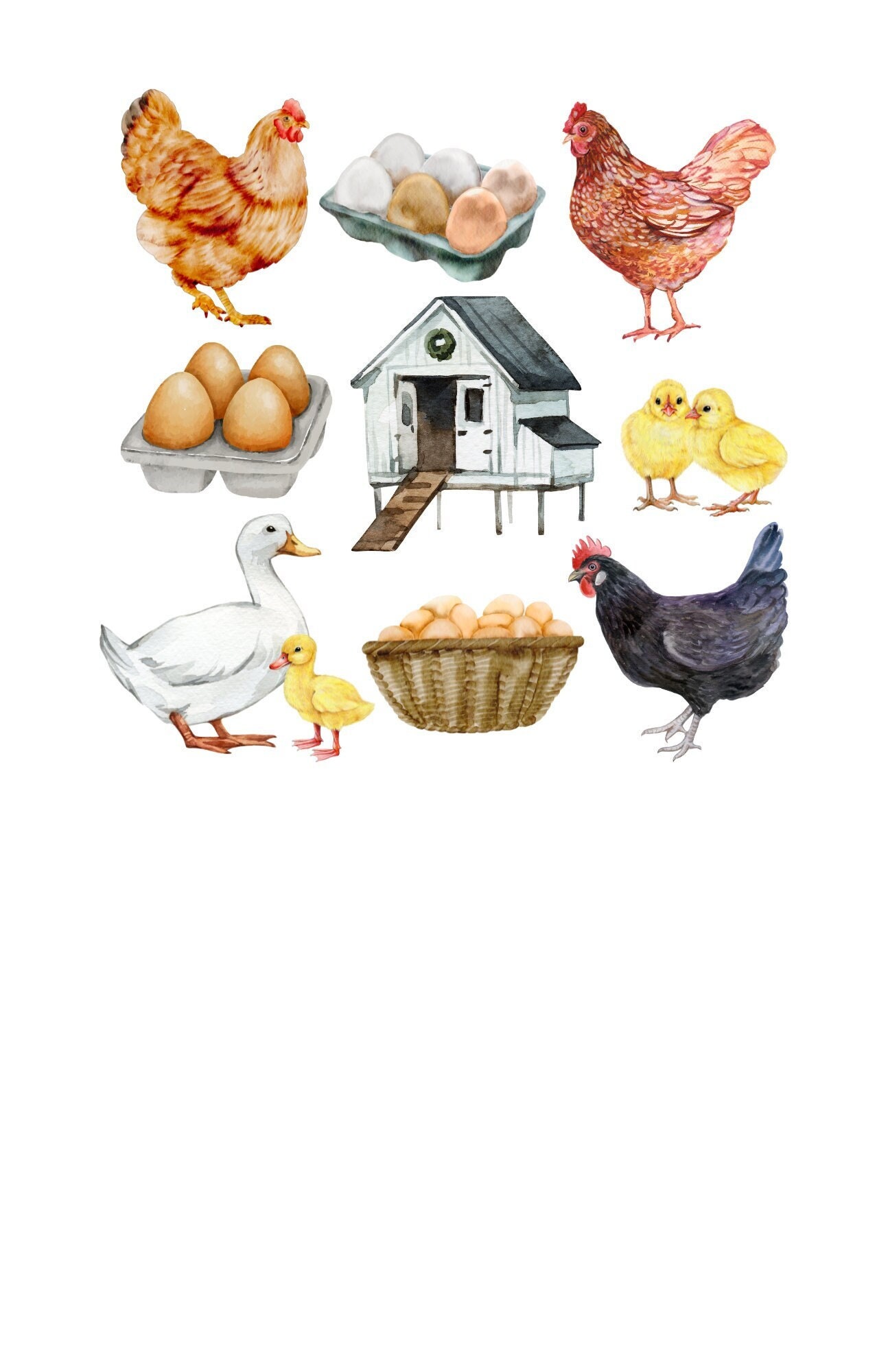 Farm Collage, Chicken Farm Collage, Chicken Farmer, PNG, Digital File ...