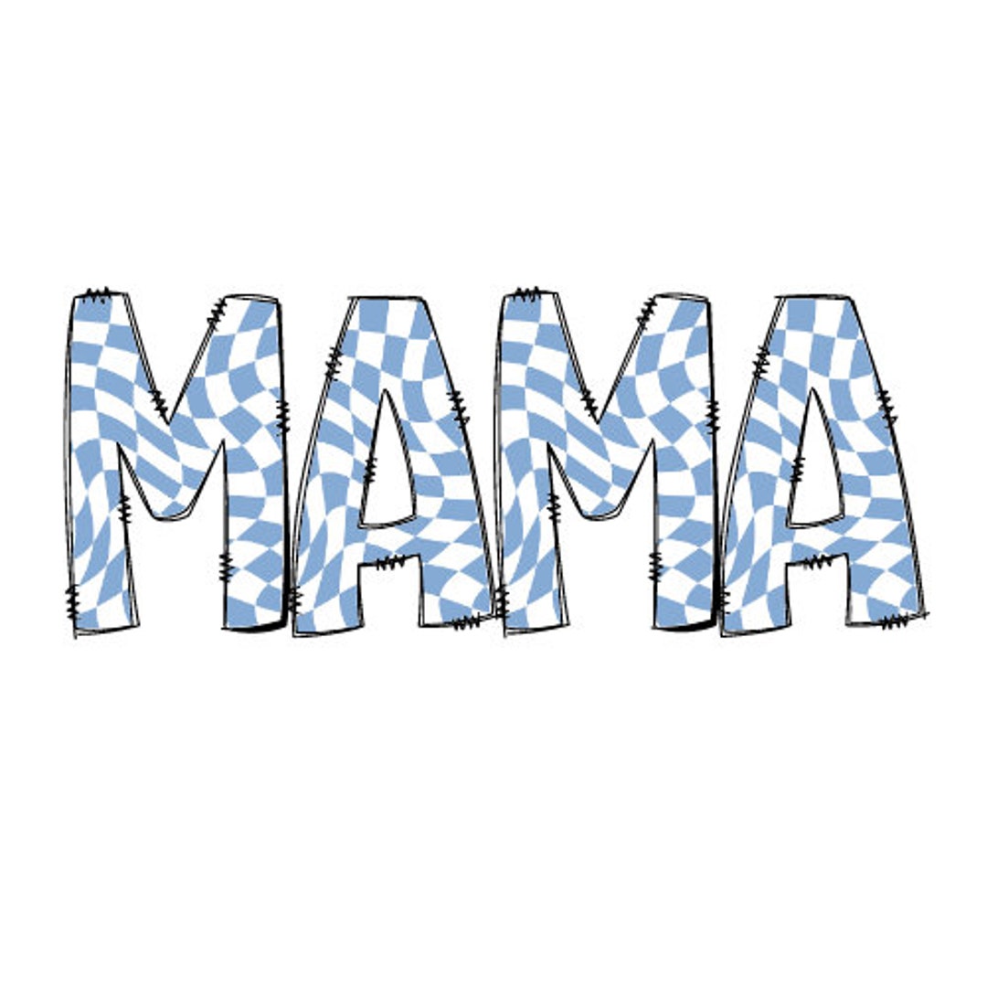 Mama + Mini Blue Checkered PNG: Sublimation/dtf File - Etsy