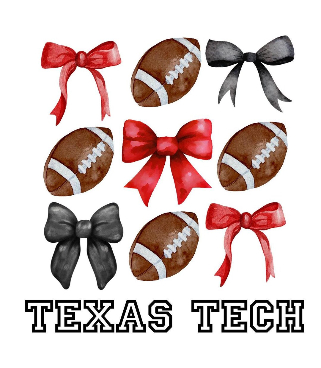 Football Bows, Coquette Bows, College Football, Go Red Raiders, Texas ...