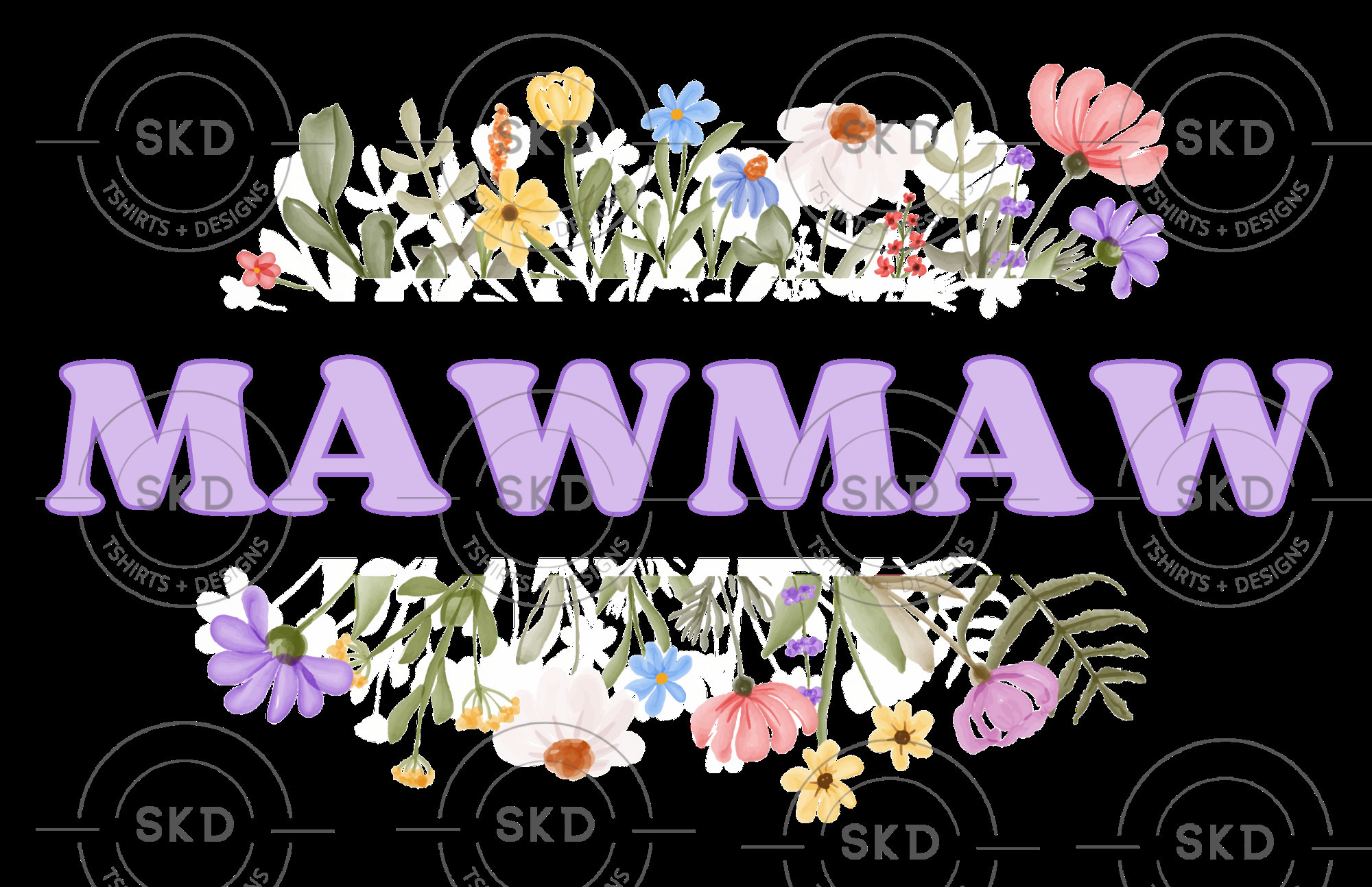 Mawmaw Floral PNG, Digital File, Floral, Grandmother, Purple, PNG ...