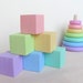Wooden Blocks Rainbow PASTEL Blocks Organic Wooden Toddler - Etsy