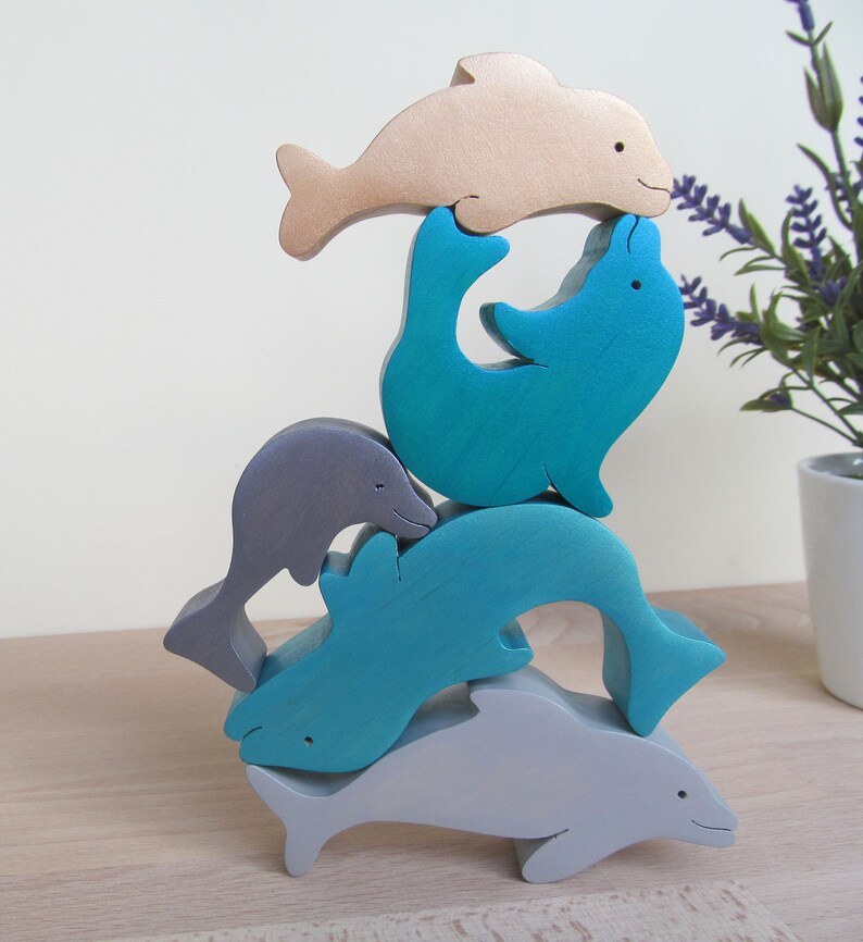 Gift for Baby Wooden Balancer Game Rainbow Pastel Stacking - Etsy