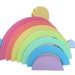 Rainbow Stacker With Cloud, Wooden Balancing Game, Pastel Rainbow ...