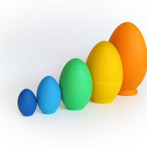 Easter Gift, Gift for Baby, Wood Nesting Doll 5 Pcs, Easter Eggs ...