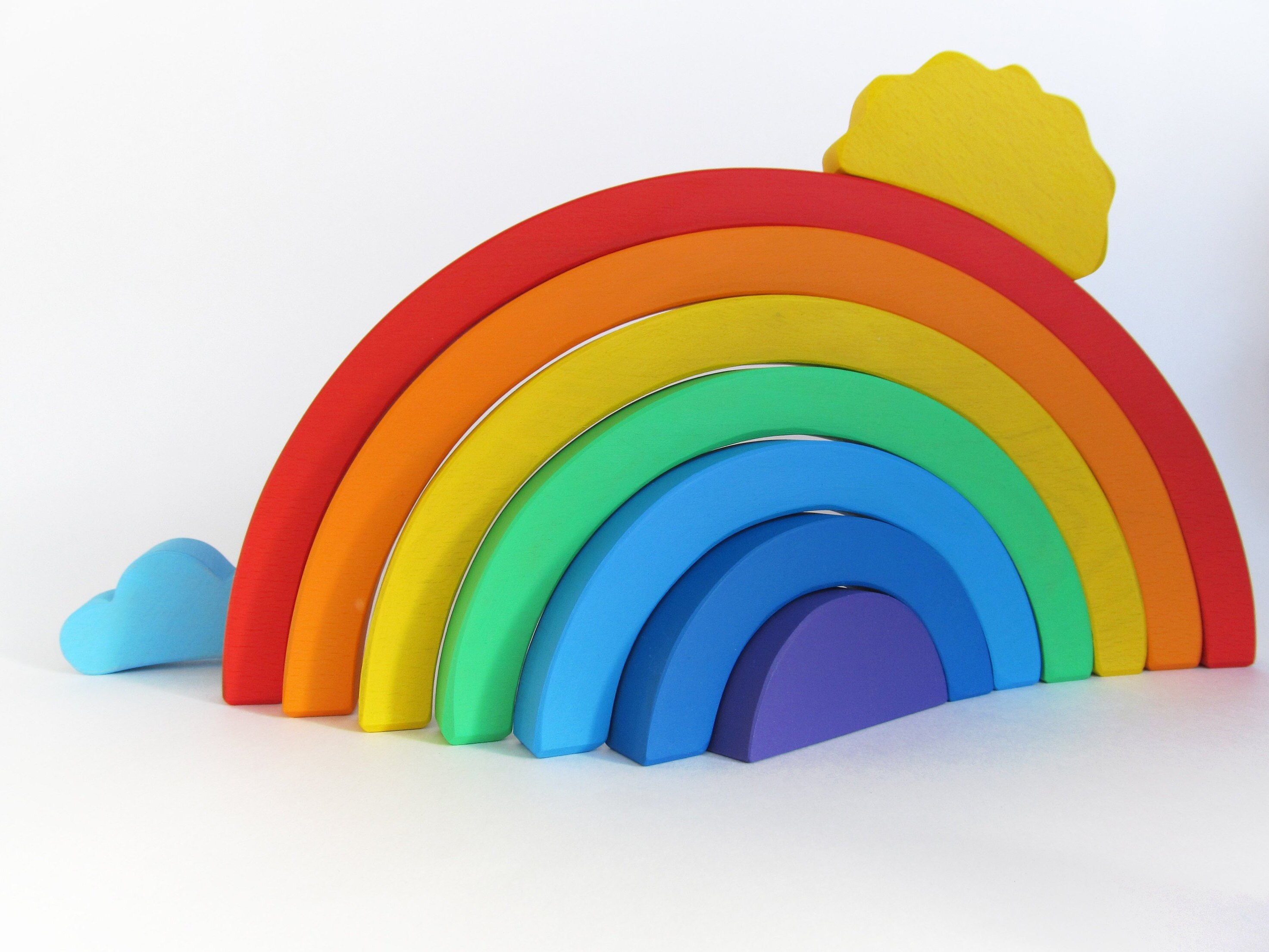 Gift for Baby Rainbow Stacker Wooden Balancing Game - Etsy