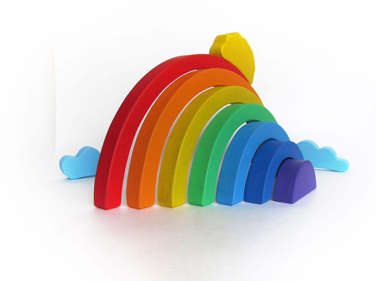 Gift for Baby Rainbow Stacker Wooden Balancing Game - Etsy