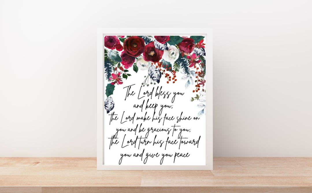 The Lord Bless You and Keep You- Christian Wall Art, Bible Verse ...