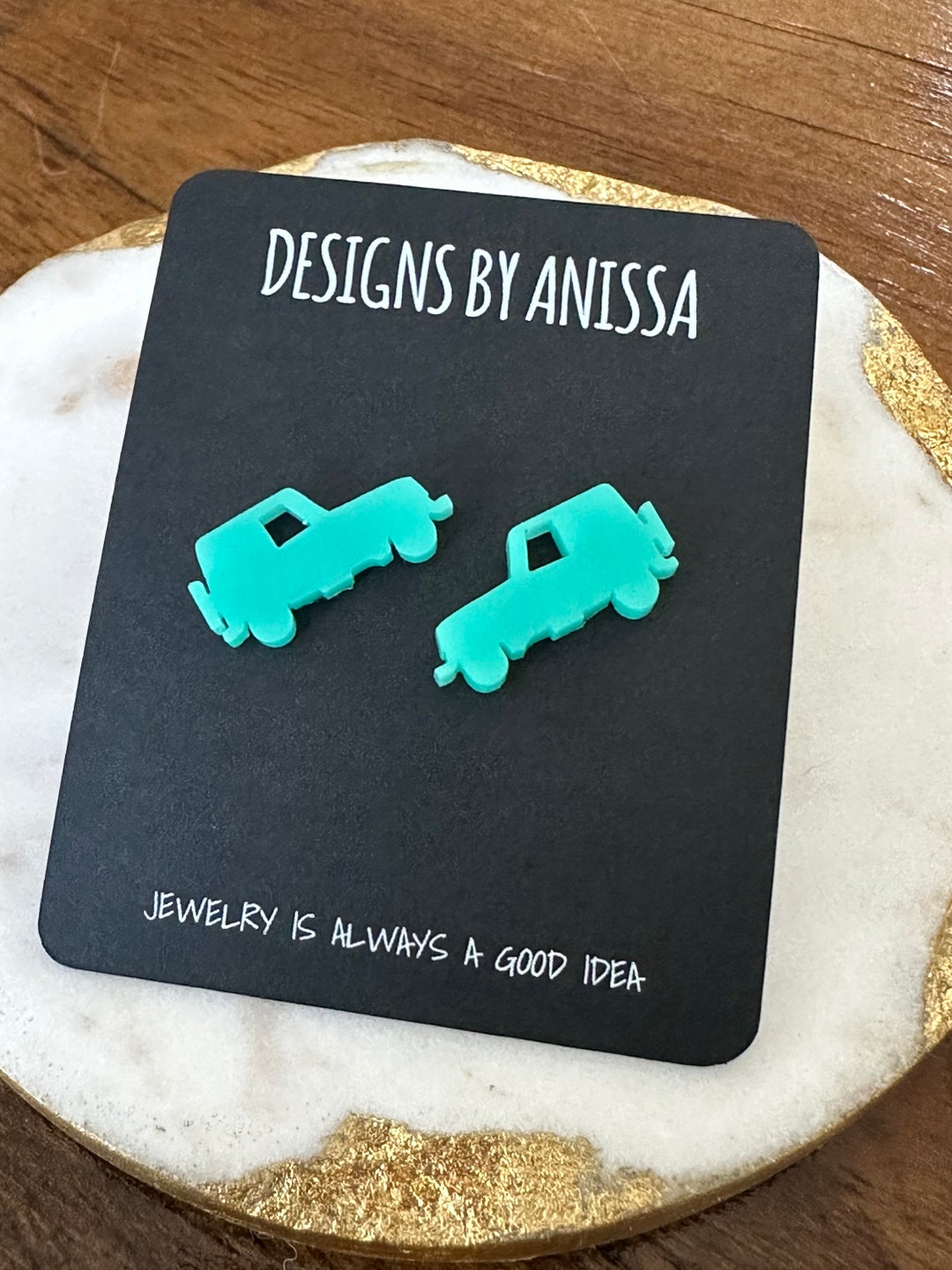 General Purpose Adventure Vehicle Earrings - Aqua - Etsy