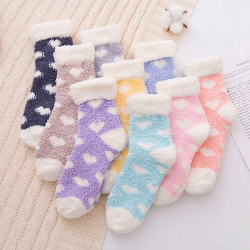 Girls Fuzzy Socks - Etsy