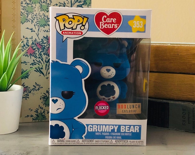 Funko Pop Flocked Grumpy Bear Funko Pop Care Bears Funko Pop Animation ...