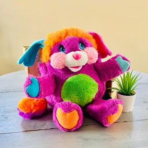 Vintage 1980's Popples Pancake Popple 80's Purple, Orange, Blue, Green ...