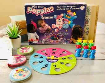 Vintage 1986 Popples Lunchbox With Thermos | 1980's Popples Metal Lunch ...