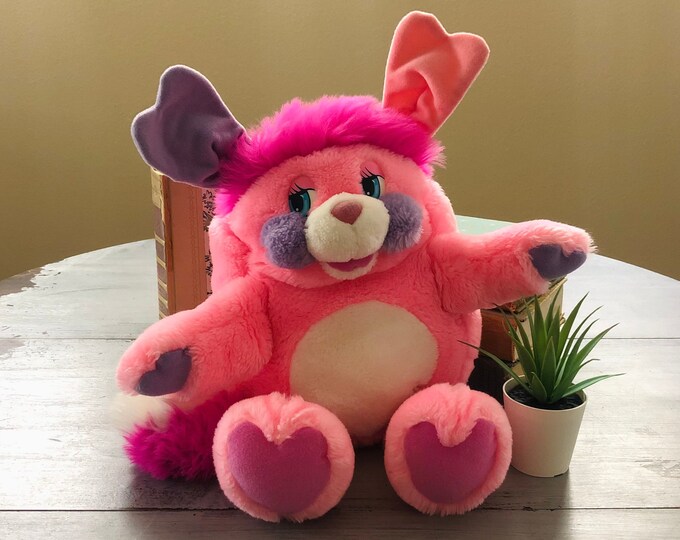 Vintage 1980's Popples Party Popple 80's Large Pink Popple Plush 1986 ...