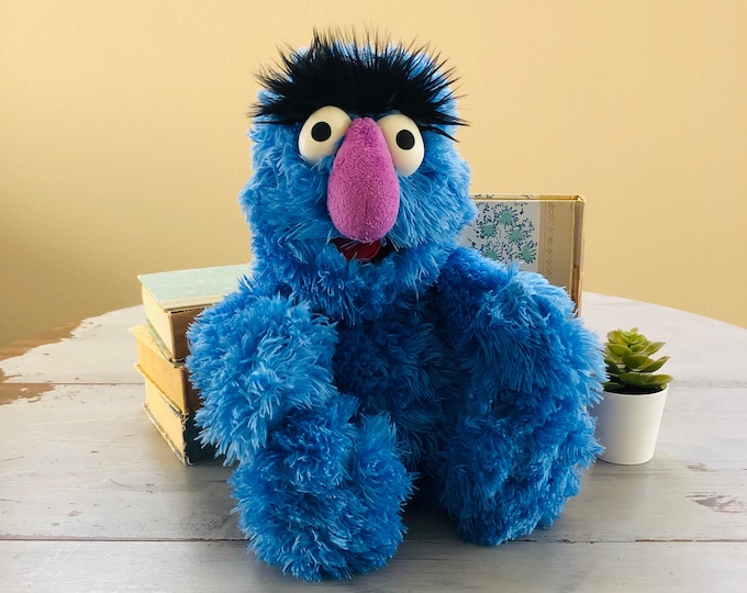 Vintage Style Sesame Street Herry Monster Plush | Retro Jim Henson ...