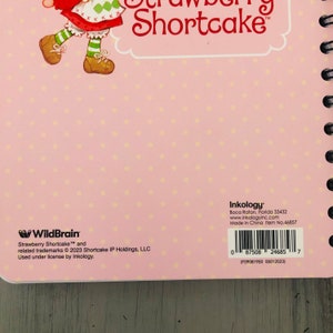 Vintage Style Strawberry Shortcake Spiral Notebook Journal Strawberry ...