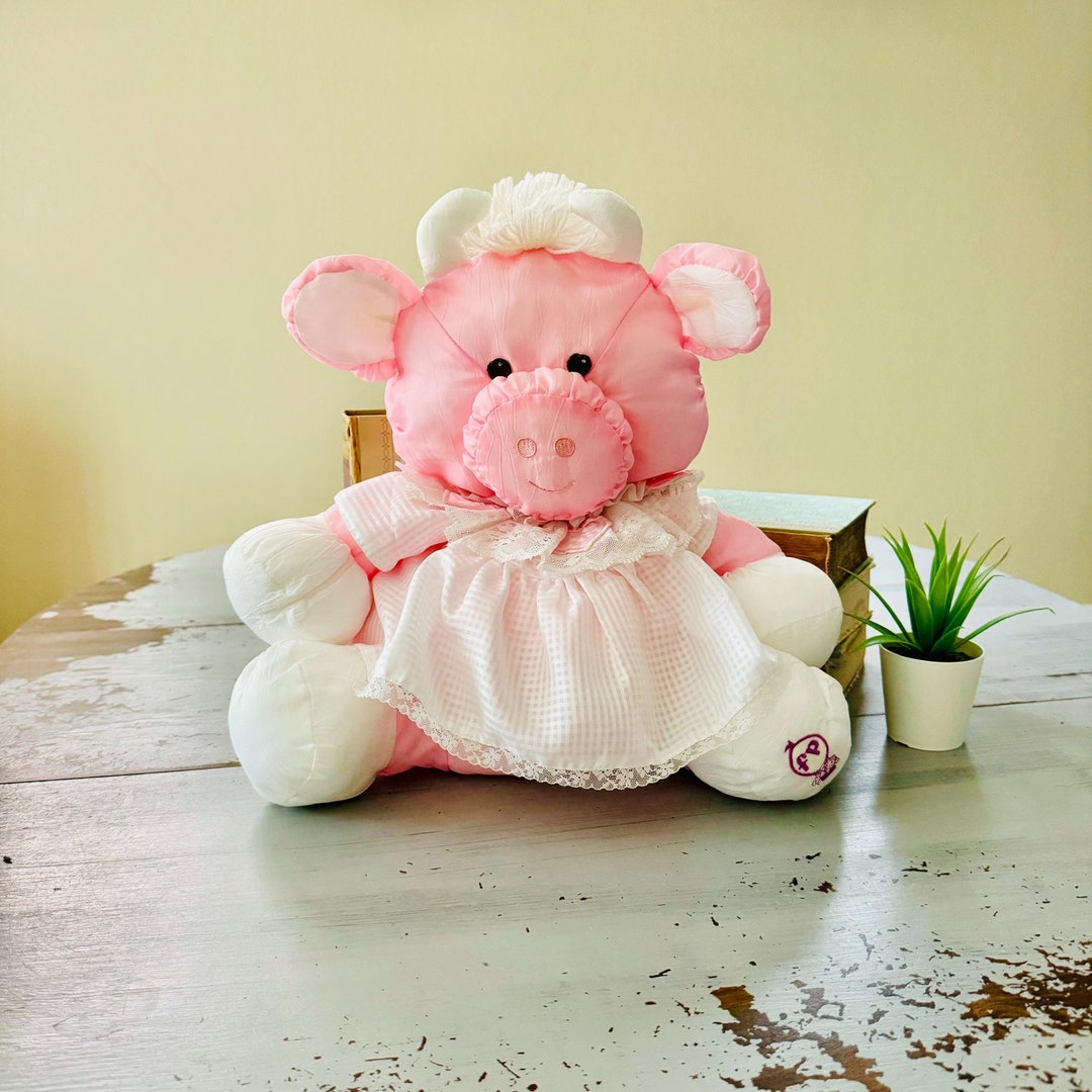 Vintage 1980's Puffalump Cow 1986 Fisher Price Puffalump Pink Cow Retro ...