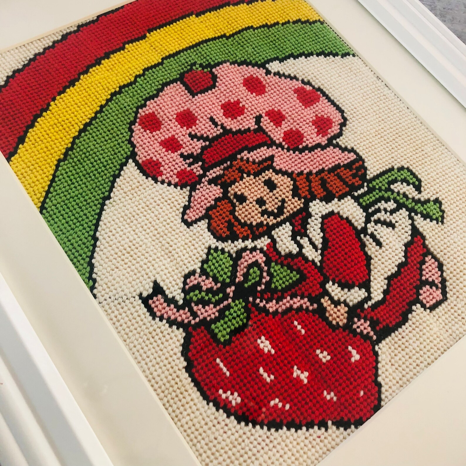 Vintage 1980's Strawberry Shortcake Cross Stitch 1980s Strawberry ...