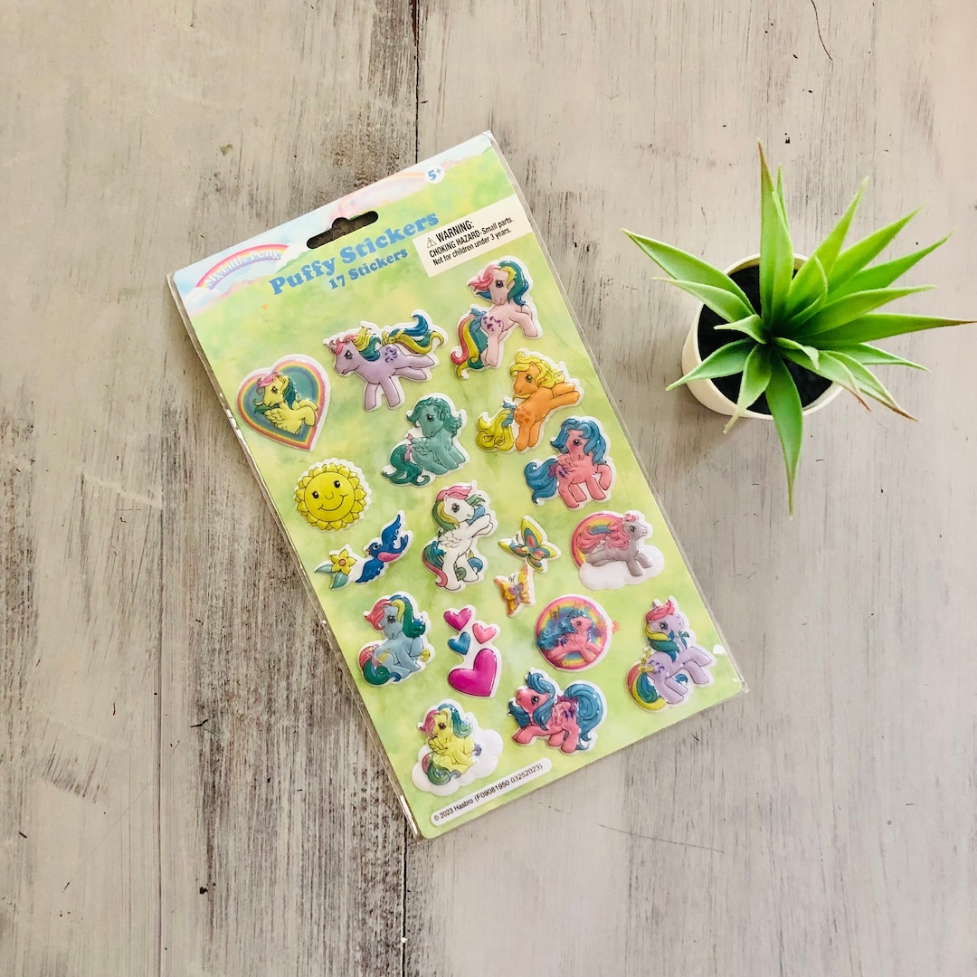 Vintage Style My Little Pony Puffy Stickers Retro Style My Little Pony ...