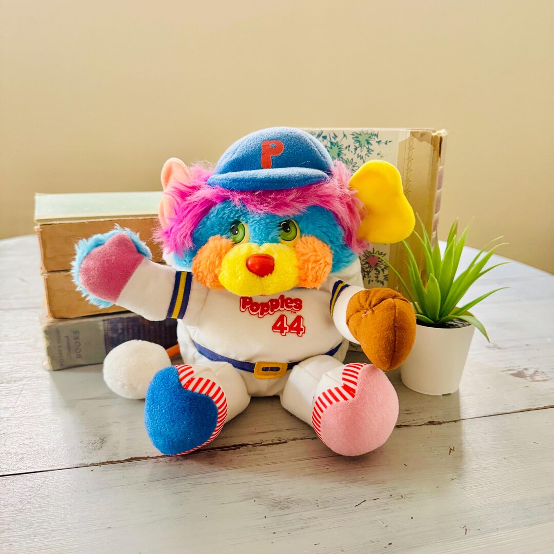 Vintage 1980's Popples Sports Popple 80's Sports Popple Baseball Plush ...