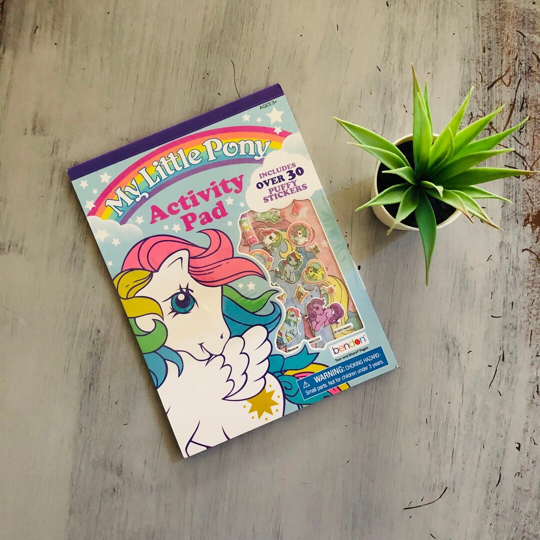 My Little Pony Activity Pad My Little Pony Puffy Stickers Vintage Style ...