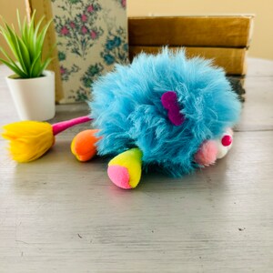 Vintage 1980's Popples Puffling Popple 80's Blue Puffling Popple Plush ...