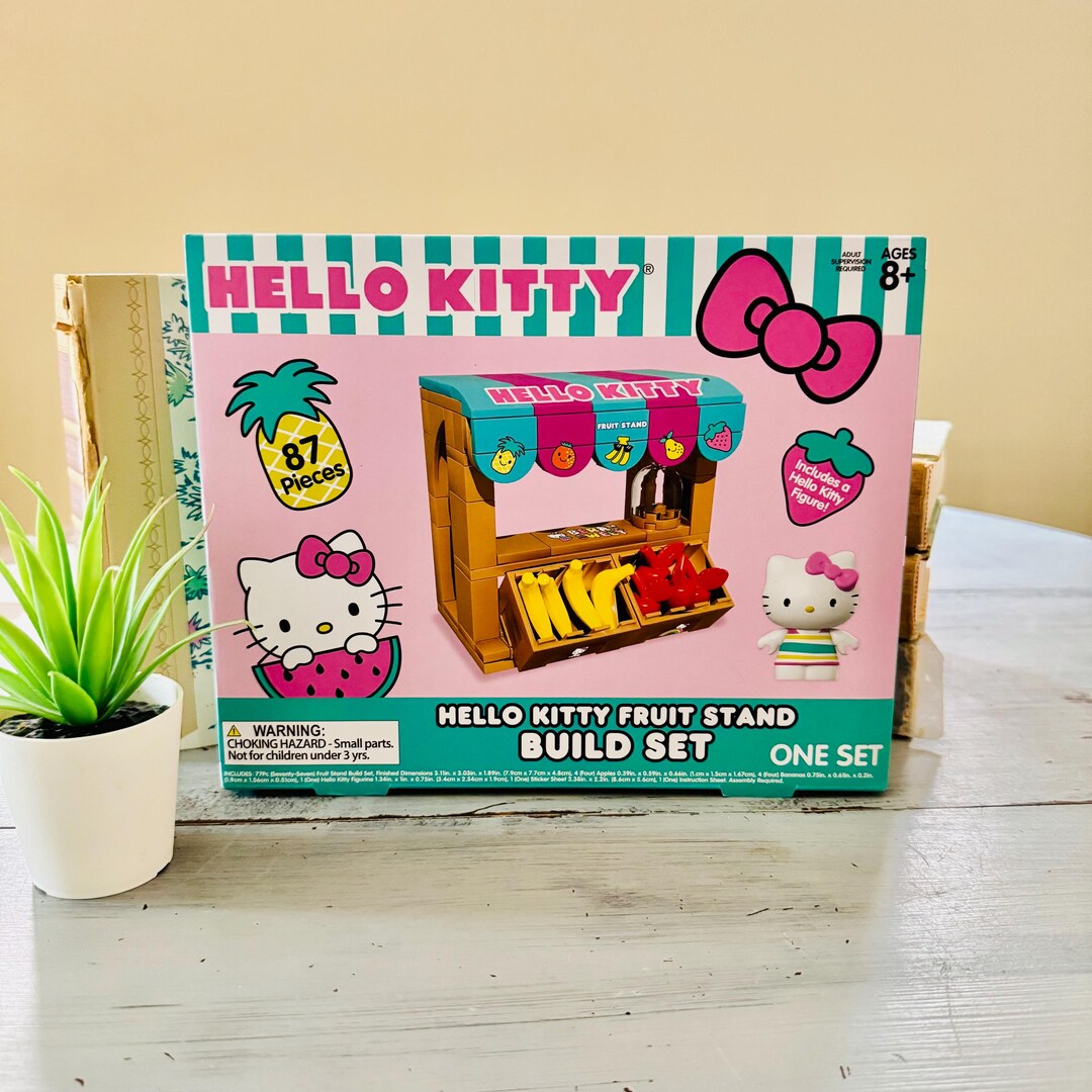 Sanrio Hello Kitty Build Set | Retro Style Hello Kitty Figurine and ...