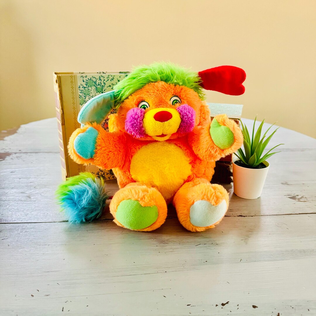Vintage 1980's Popples Puzzle Popple 80's Orange Popple Plush 1986 ...