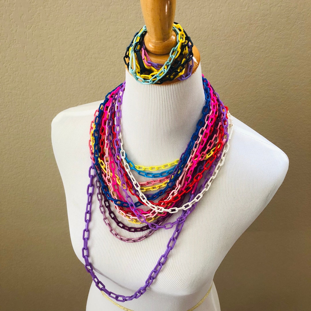 Vintage 1980's Plastic Bell Charms Chains Bracelets Clips | 80's ...