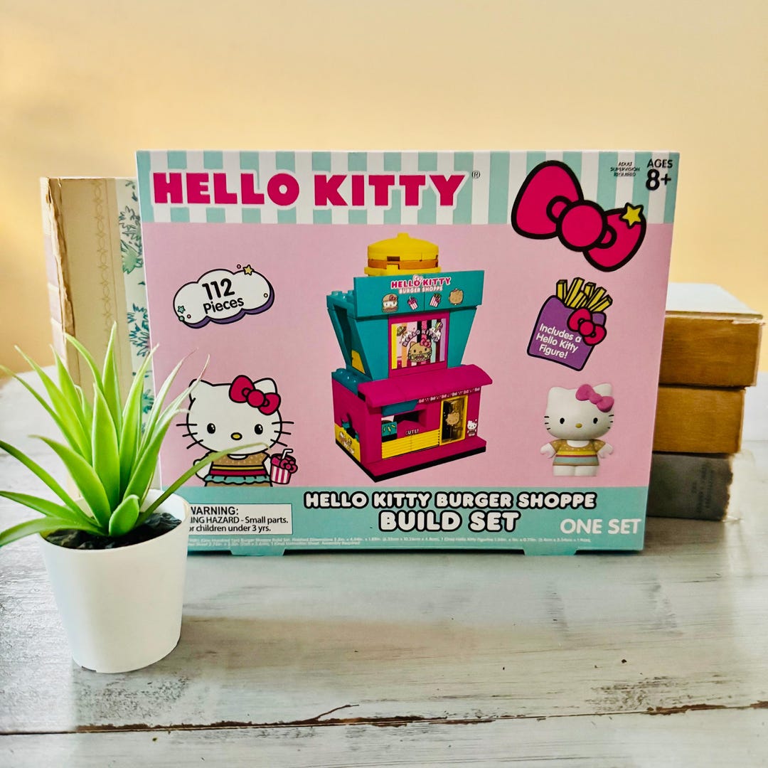Sanrio Hello Kitty Build Set | Retro Style Hello Kitty Figurine and ...