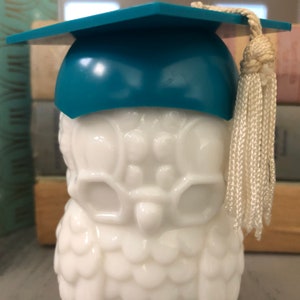 Vintage Avon Graduation Owl Bottle | Vintage Milk Glass Cologne Bottle ...