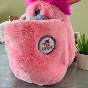 Vintage 1980's Popples Party Popple 80's Large Pink Popple Plush 1986 ...