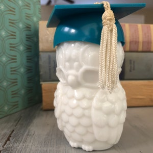 Vintage Avon Graduation Owl Bottle | Vintage Milk Glass Cologne Bottle ...