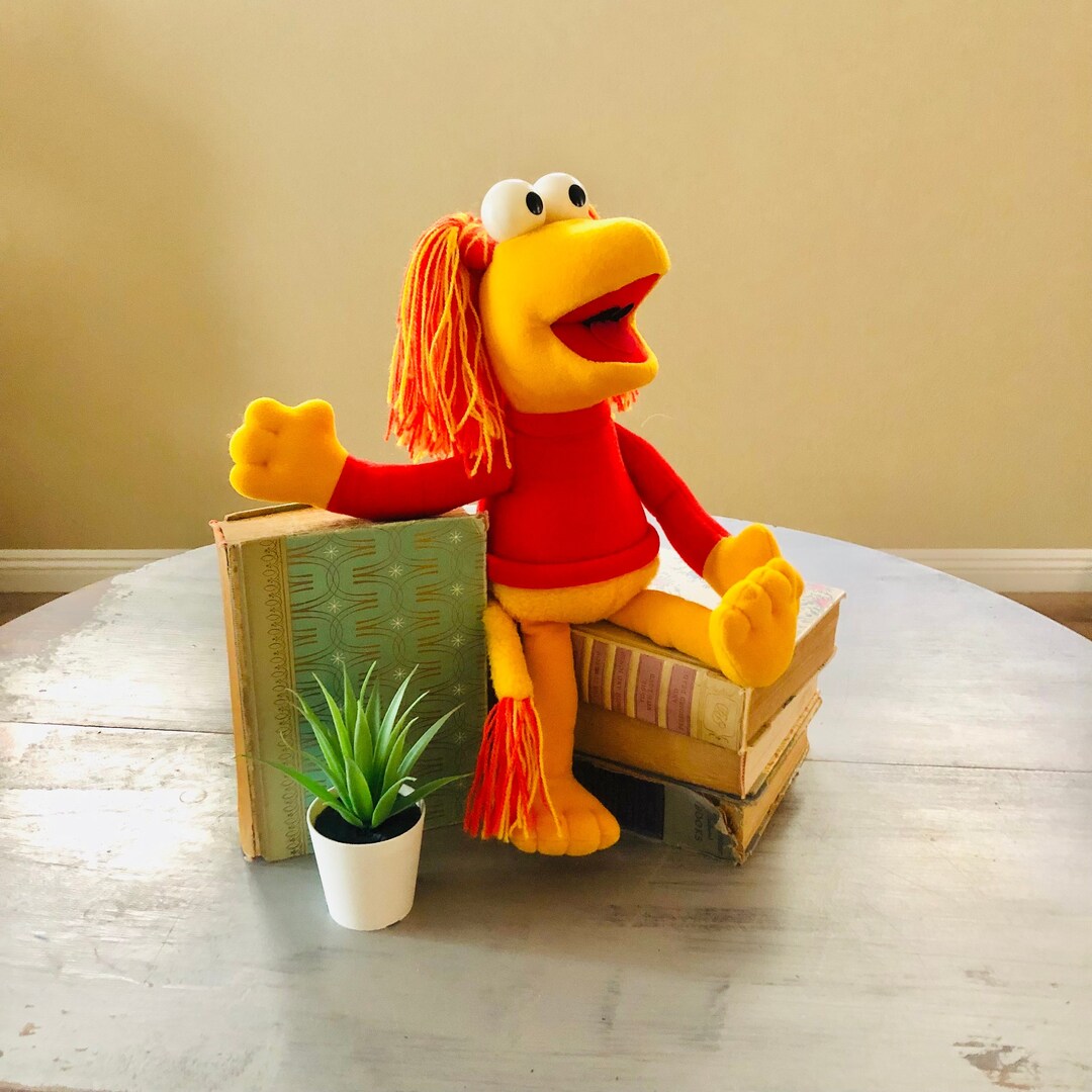 Vintage 1980's Fraggle Rock Red Plush 1985 Hasbro Softies Fraggle Rock ...
