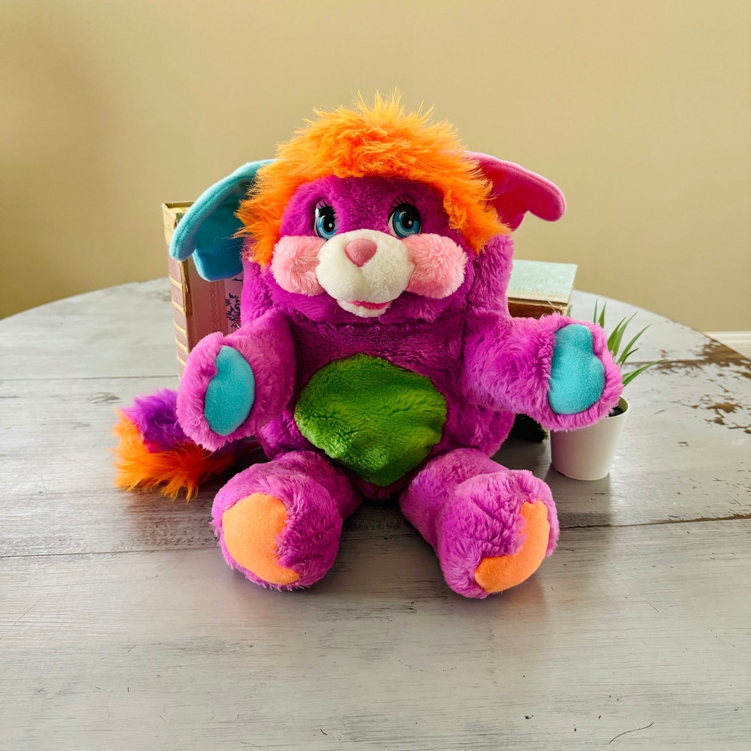 Vintage 1980's Popples Pancake Popple 80's Purple, Orange, Blue, Green ...