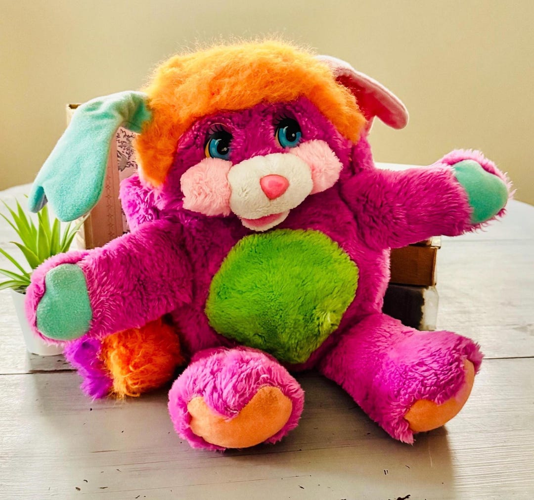 Vintage 1980's Popples Pancake Popple | 80's Purple, Orange, Blue ...