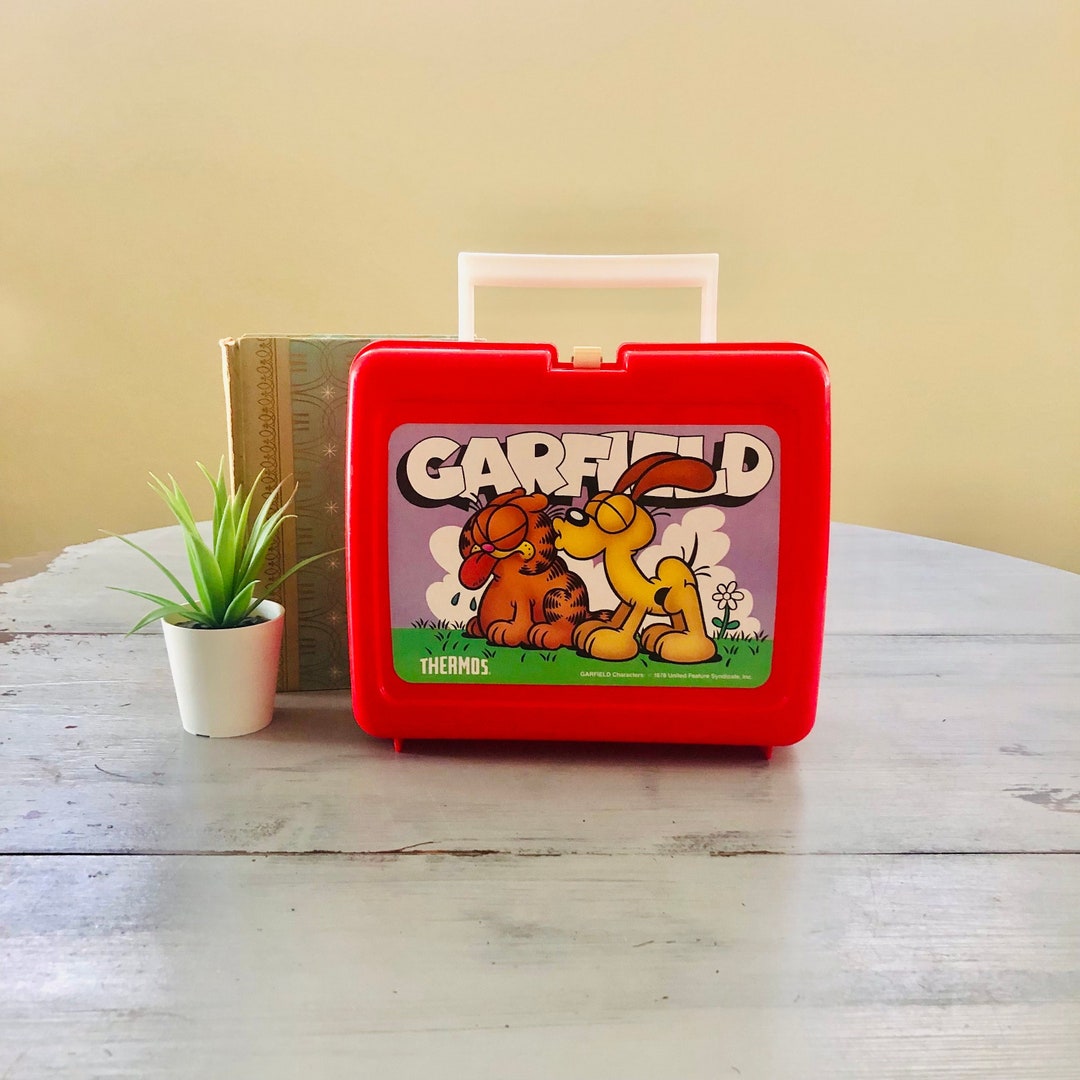 Vintage 1980's Garfield Lunchbox 1970's 1980's Garfield and Odie Lunch ...