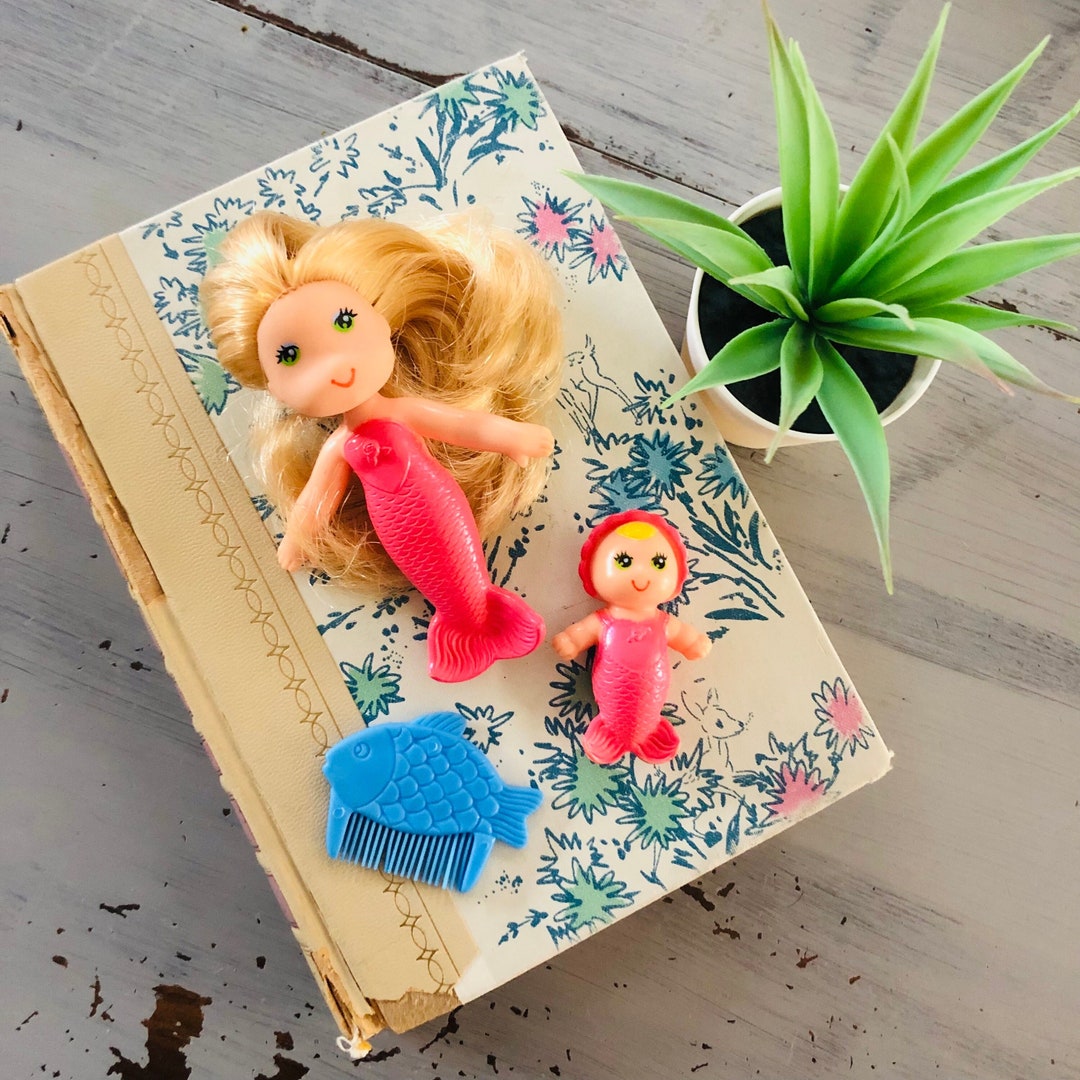Vintage 1980's Sea Wees N' Babies Sandy & Baby Star 1980s Kenner Sea ...