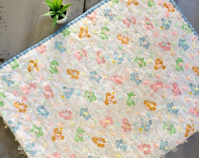 Vintage 1980's Care Bears Quilt Retro 1980's Care Bear Throw, Crib ...