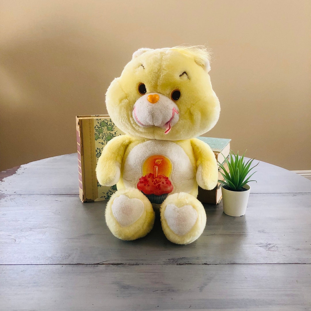 Vintage 1980's Birthday Bear Retro Care Bear LARGE Original Care Bear ...