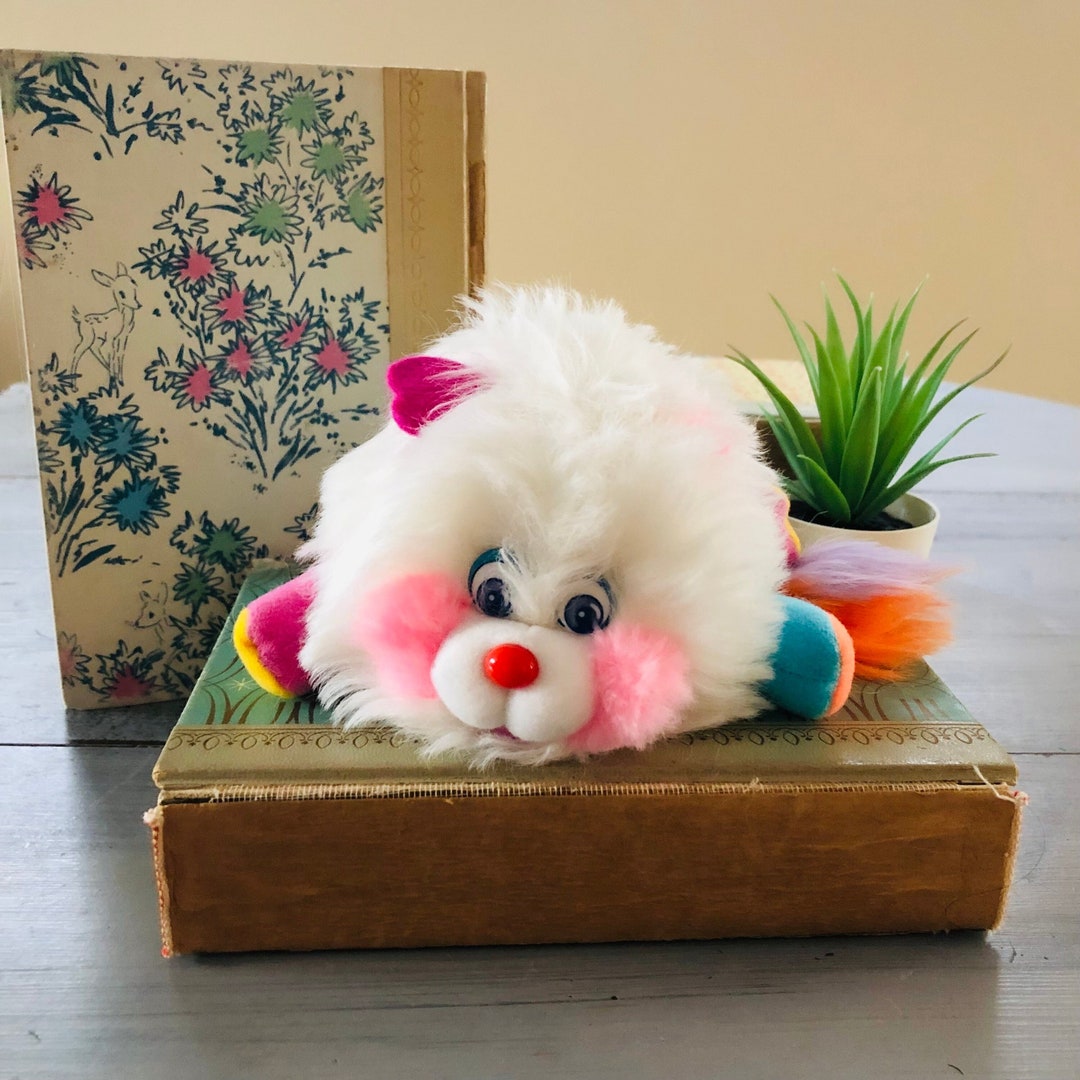 Vintage 1980's Popples Puffling Popple 80's White and Pink Puffling ...