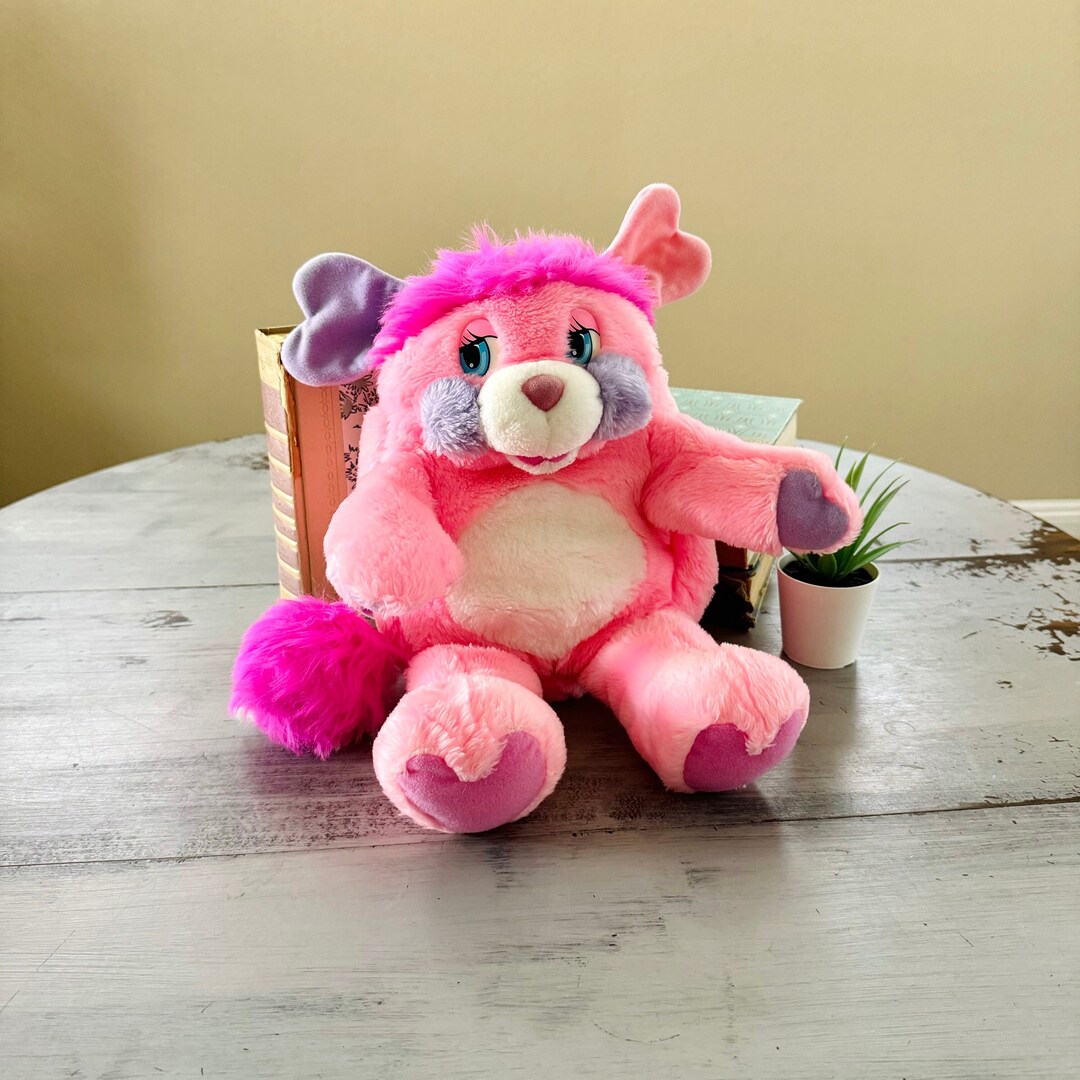 Vintage 1980's Popples Party Popple 80's Large Pink Popple Plush 1986 ...