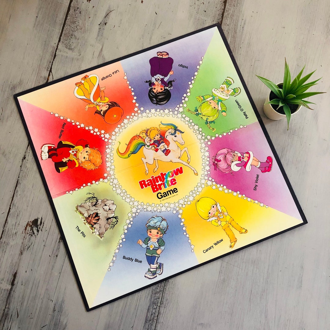 Vintage 1980's Rainbow Brite Game Board | Retro the Rainbow Brite Game ...