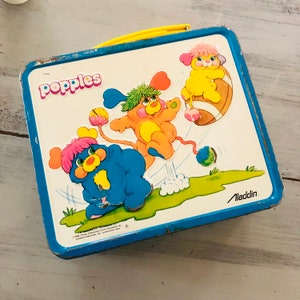 Vintage 1986 Popples Lunchbox With Thermos 1980's Popples Metal Lunch ...