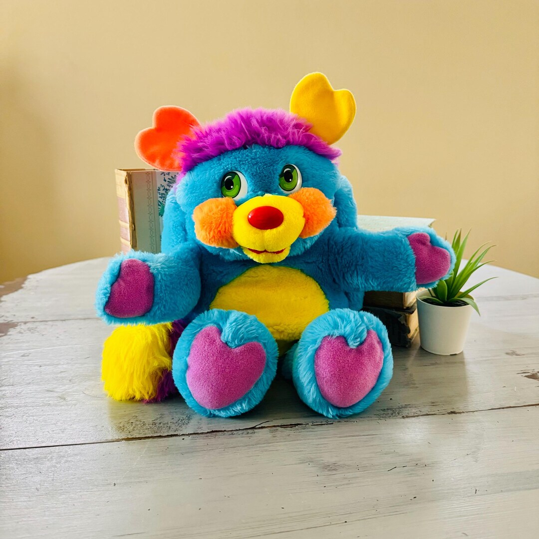 Vintage 1980's Popples P.C. Pretty Cool Popple 80's Large Blue Popple ...