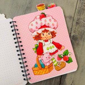 Vintage Style Strawberry Shortcake Spiral Notebook Journal Strawberry ...
