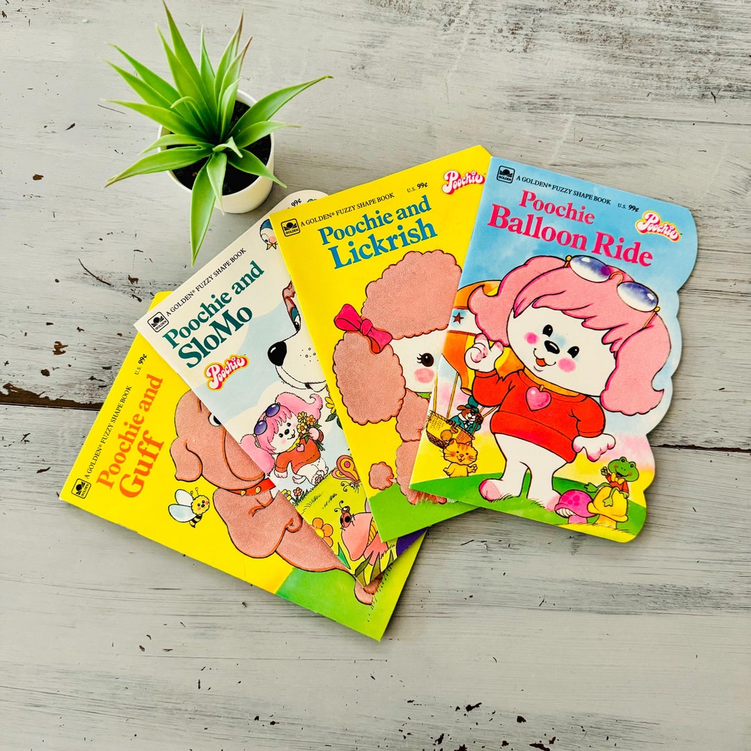 Vintage 1980's Poochie Books Retro Poochie Flocked Books Poochie and ...