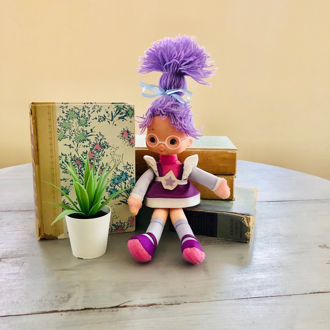 Vintage 1980's Shy Violet Color Kid Doll Vintage Rainbow Brite Plush L ...