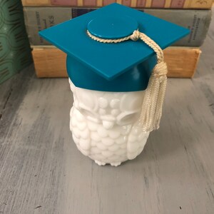 Vintage Avon Graduation Owl Bottle | Vintage Milk Glass Cologne Bottle ...