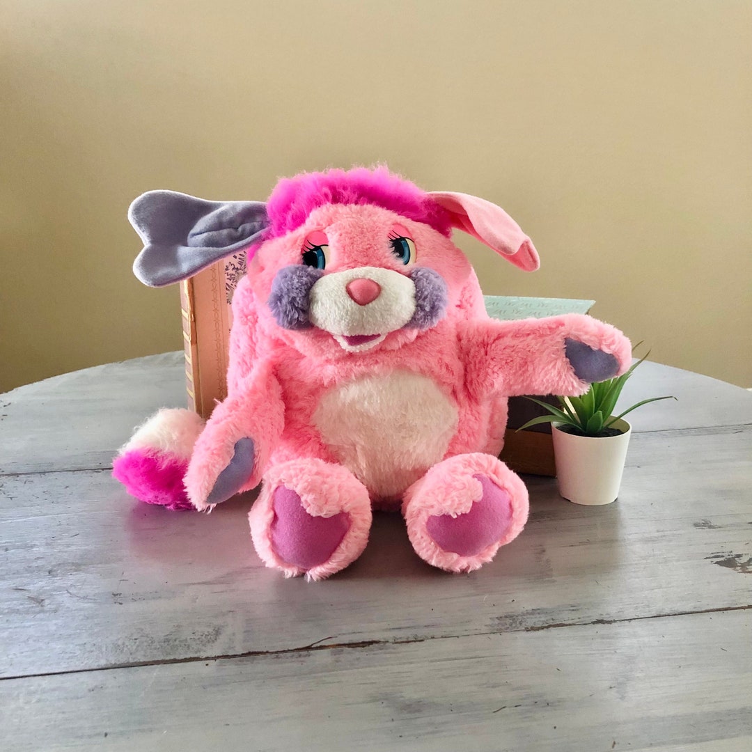 Vintage 1980's Popples Party Popple 80's Large Pink Popple Plush 1986 ...
