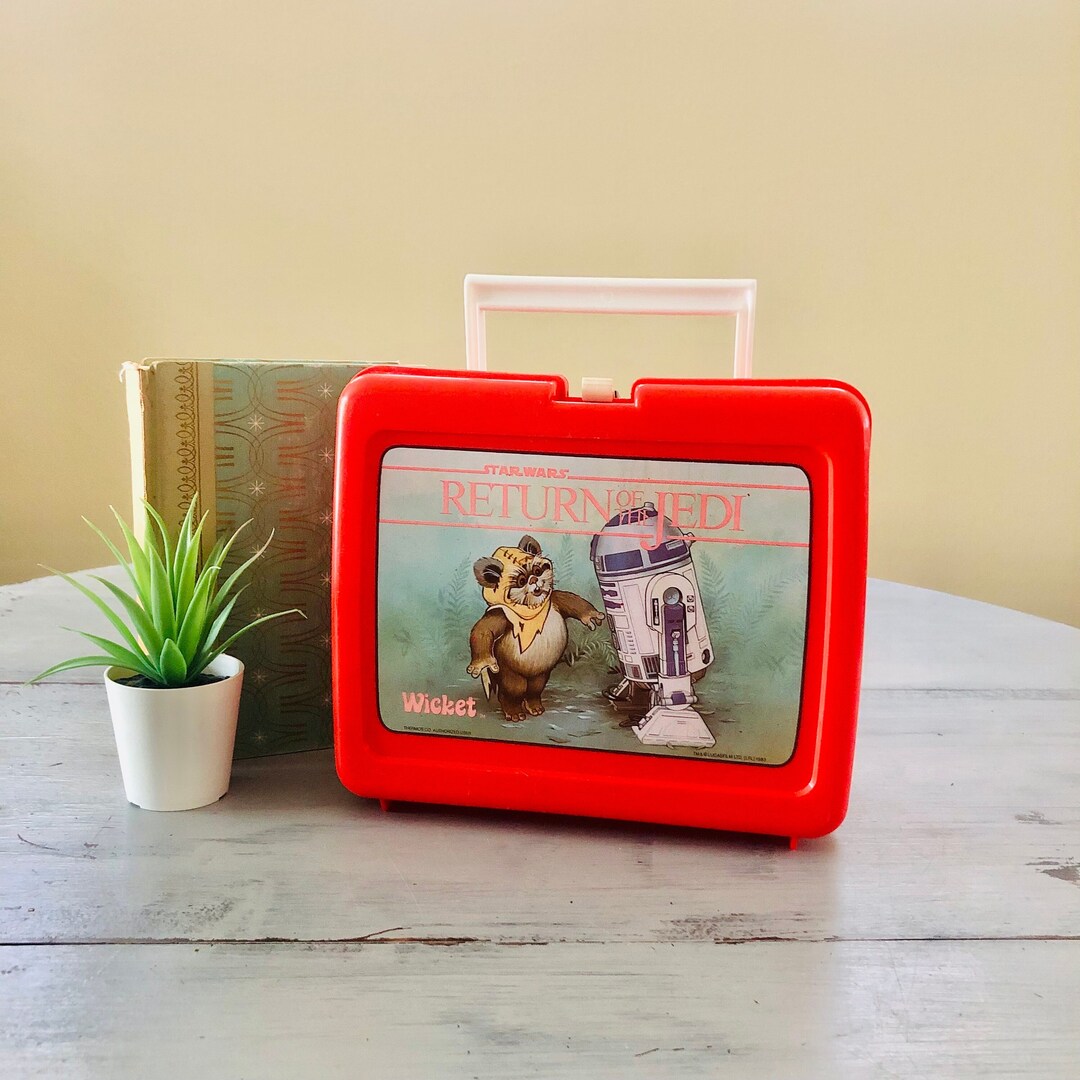 Vintage 1980's Return of the Jedi Lunchbox 1983 Wicket Ewok and R2-D2 ...